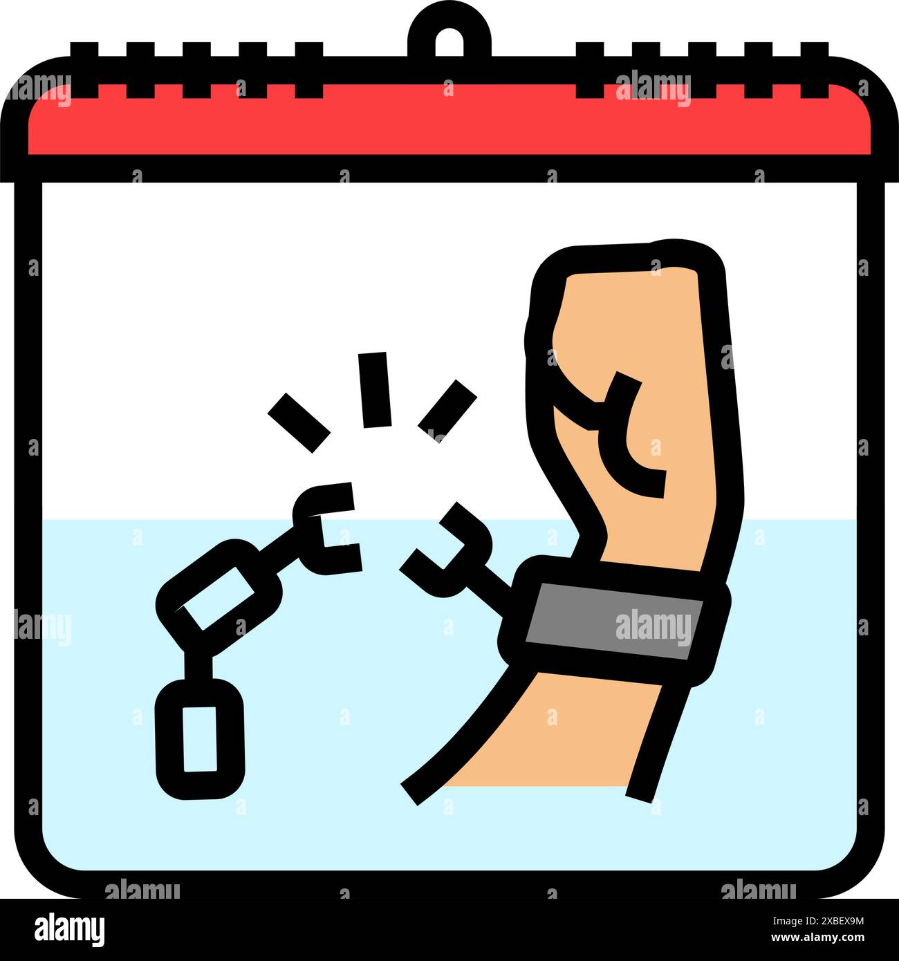 remembrance victims of slavery international day color icon vector ...