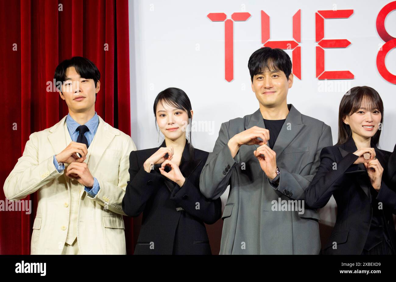 Ryu Jun-Yeol, Lee Yul-Eum, Park Hae-Joon and Chun Woo-Hee, May 10, 2024 : Cast members (L-R) Ryu ...