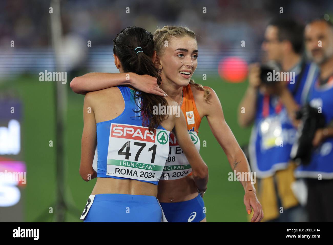 Rome, Italy 11.06.2024: Diane VAN ES, silver medal Nadia BATTOCLETTI ...