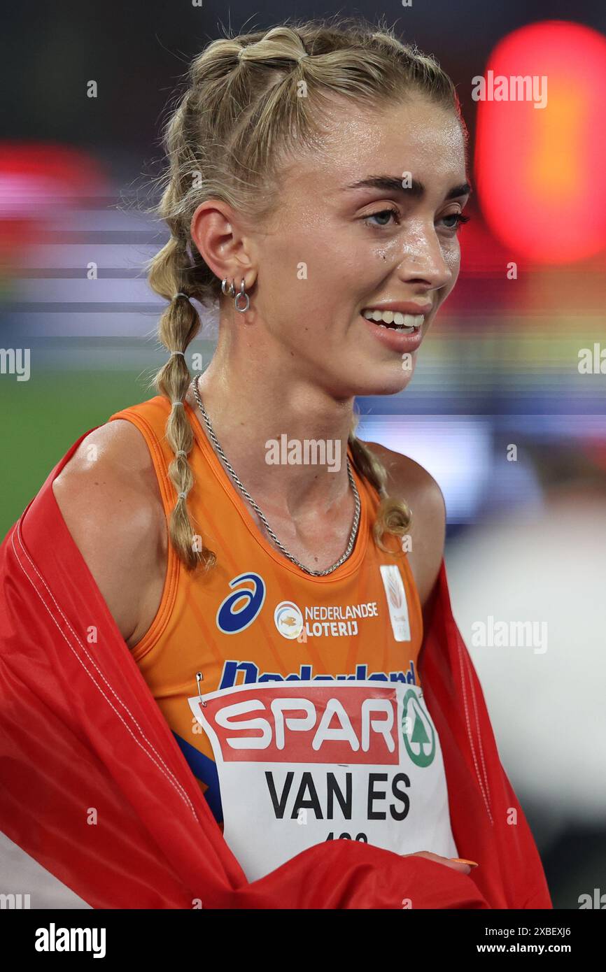 Rome, Italy 11.06.2024: Diane VAN ES, silver medal Nadia BATTOCLETTI ...