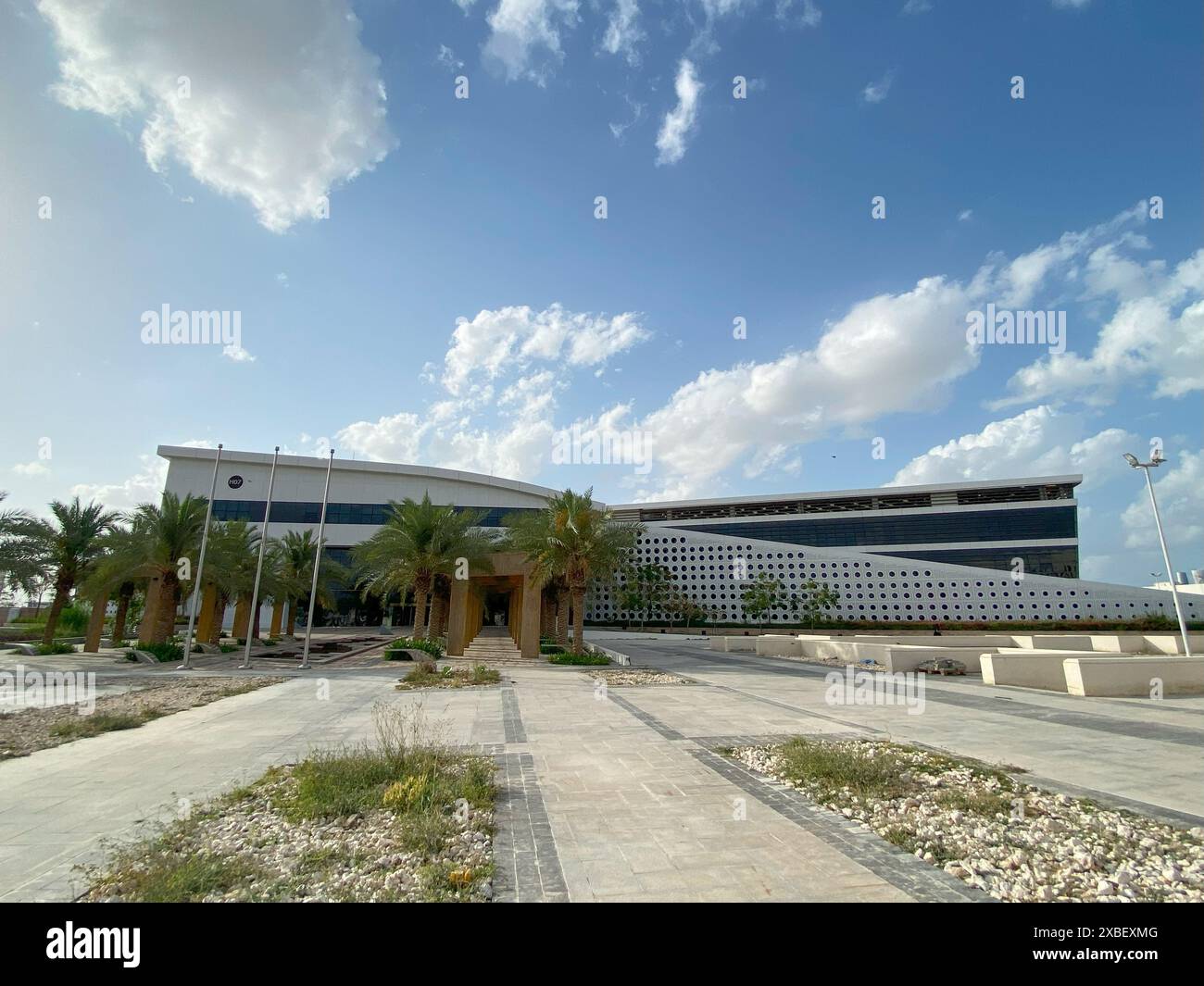Doha, Qatar. 2nd May, 2024. A general view of Qatar University in Doha ...