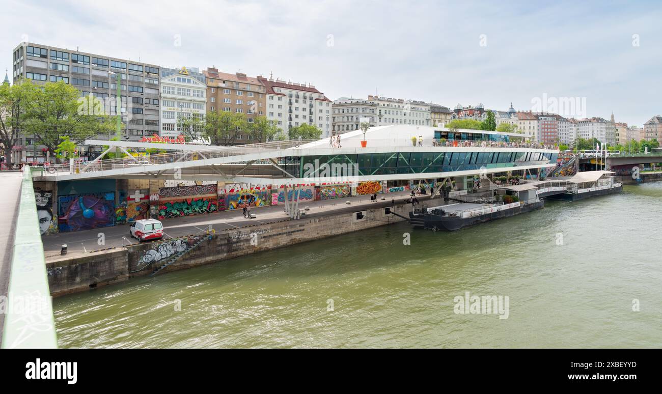 Vienna, Austria - Ship station on Danube Canal by Fasch & Fuchs ...