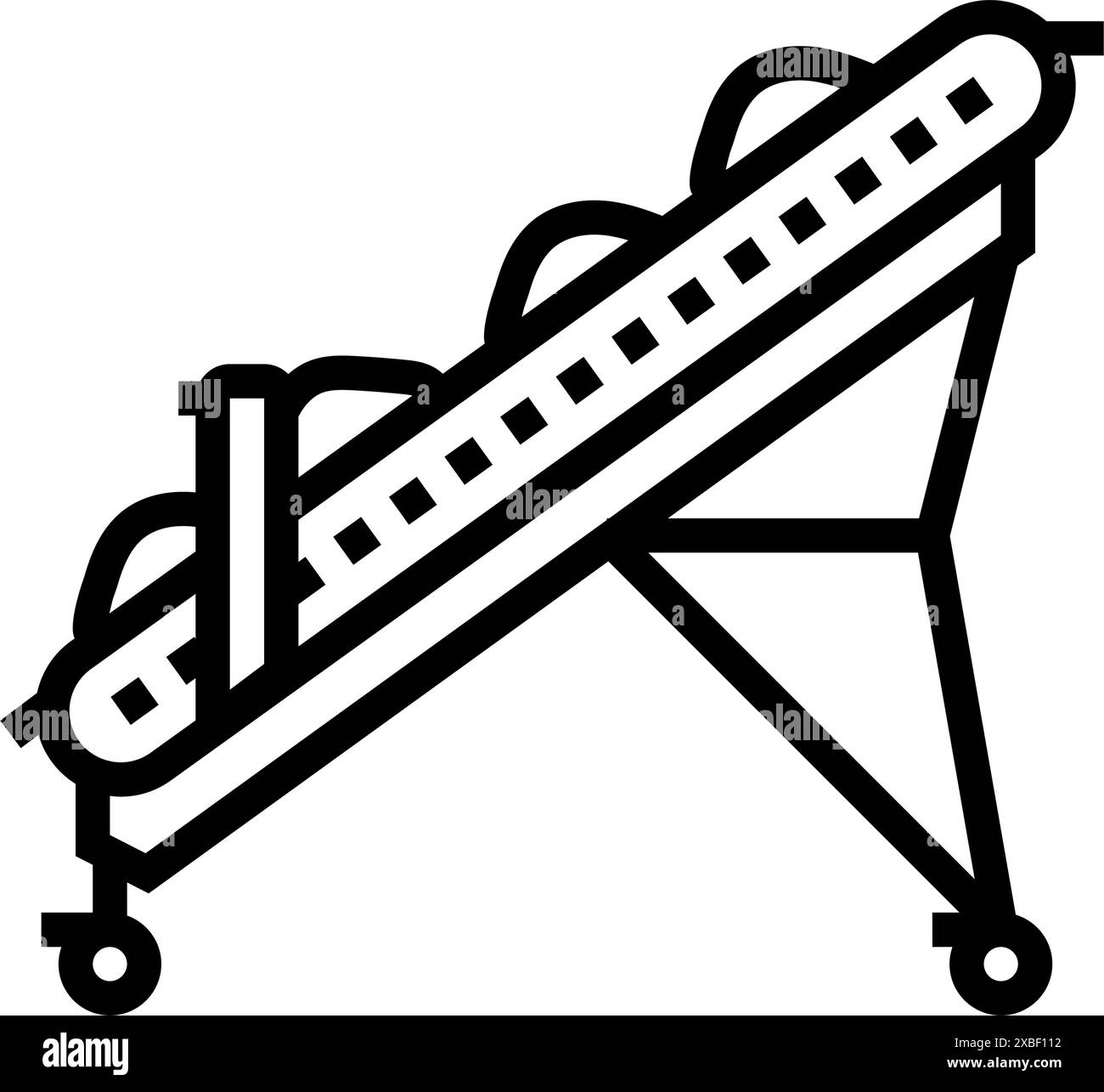conveyor wood pellets line icon vector illustration Stock Vector Image ...