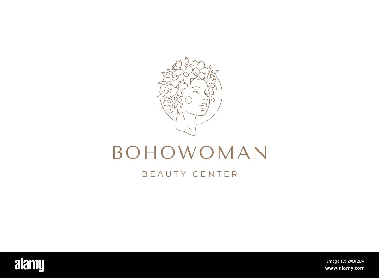 Elegant medieval female wreath hairstyle spring blossom flower ...