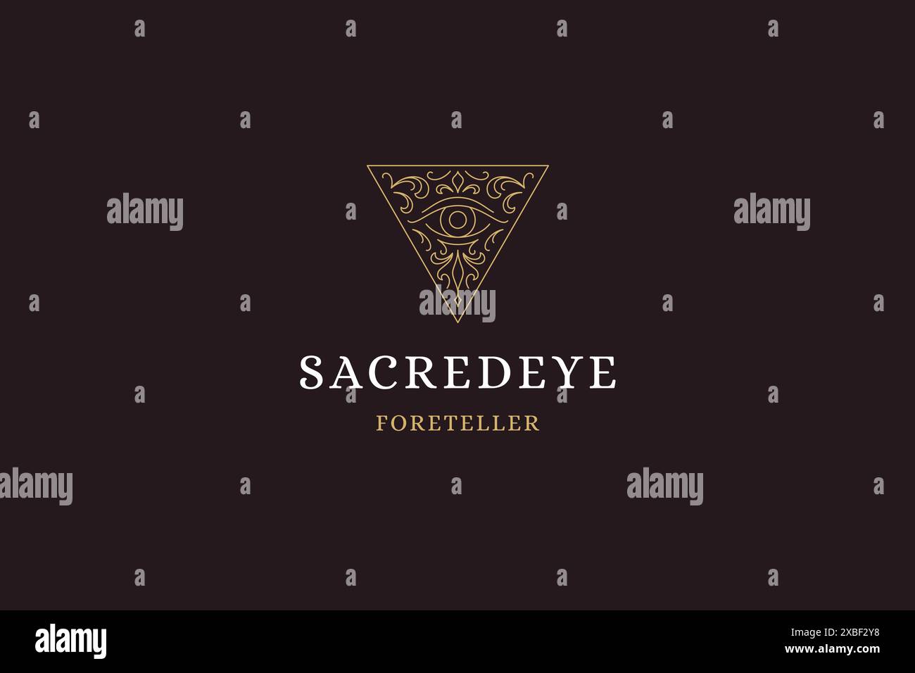 Occultism all seeing eye vintage triangle curved frame with place for ...