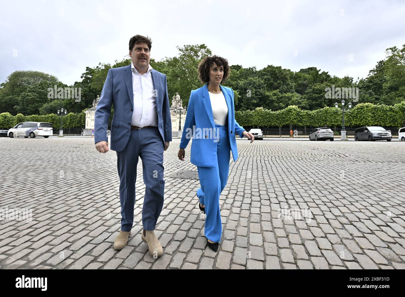 Groen co-chairman Jeremie Vaneeckhout and Groen co-chairwoman Nadia ...