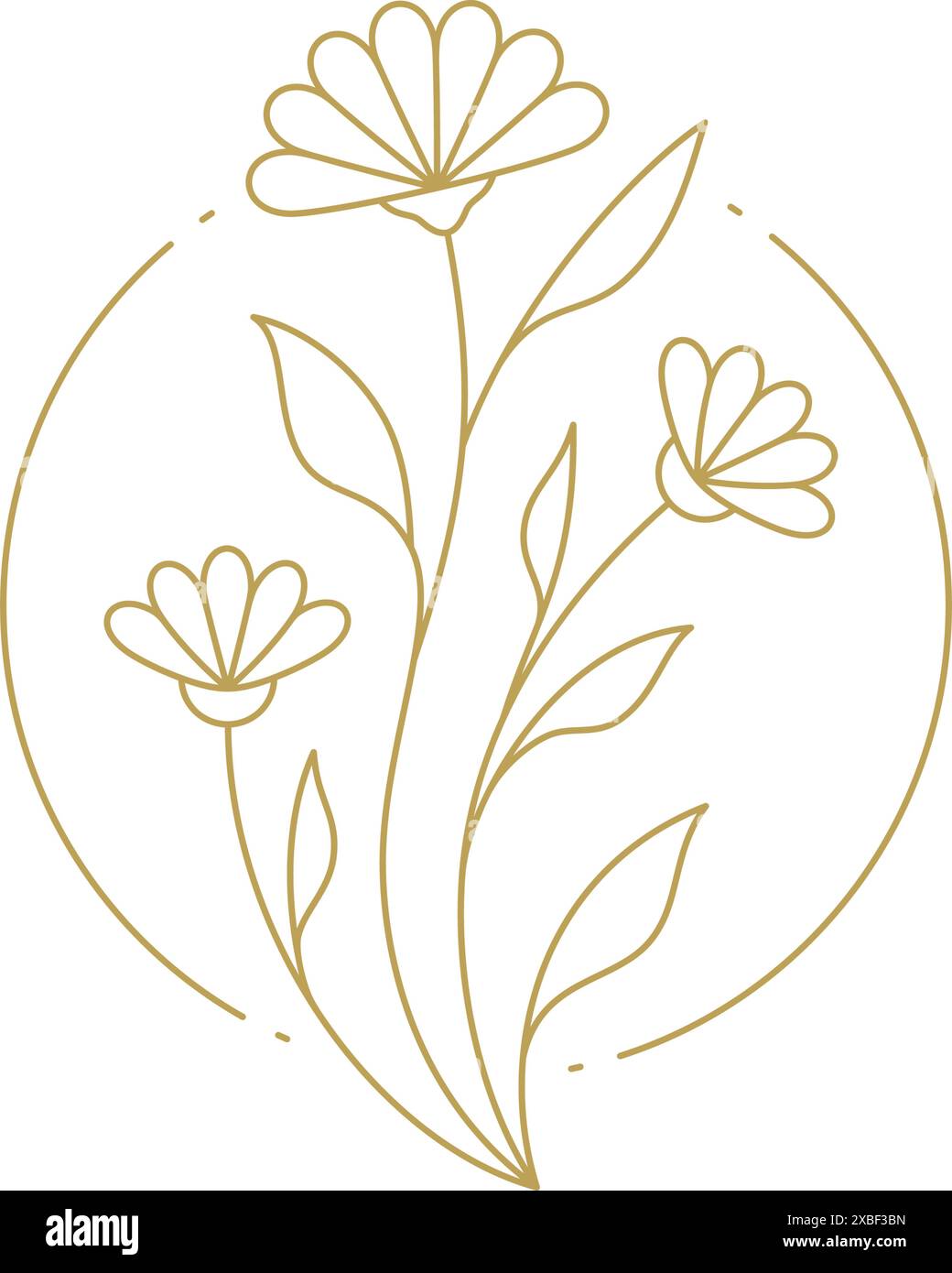 Wildflower line icon Stock Vector Images - Alamy