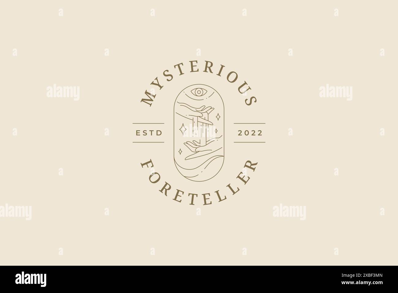 Mystery human hands pouring magic water with all seeing eye bright ...