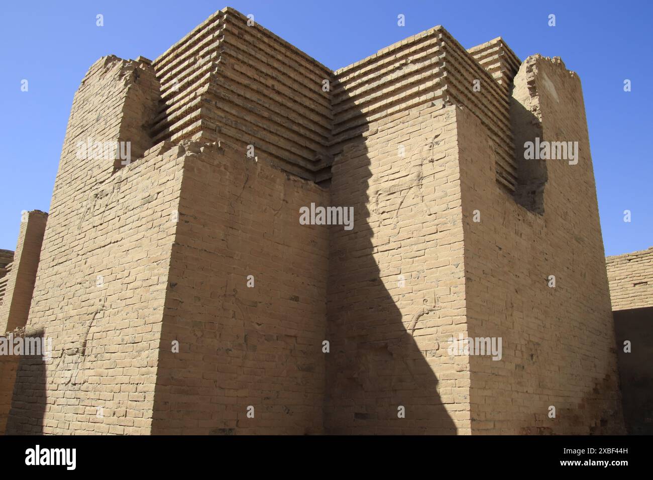 The Ishtar gate in Babylon in Iraq under the blue sky Stock Photo - Alamy