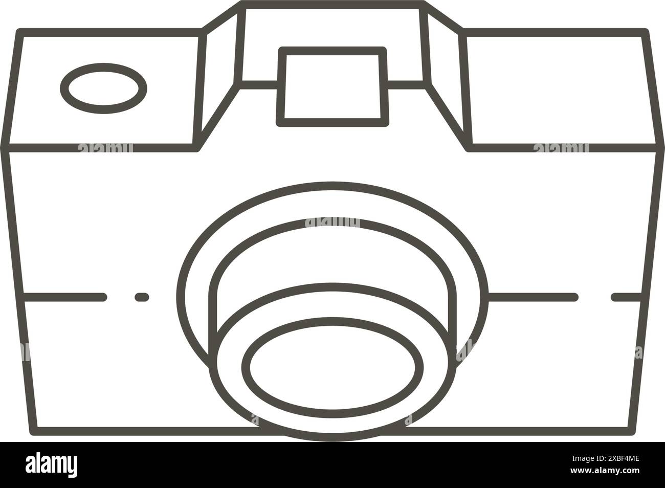 Top view isometric simple linear photo video camera electronic modern ...