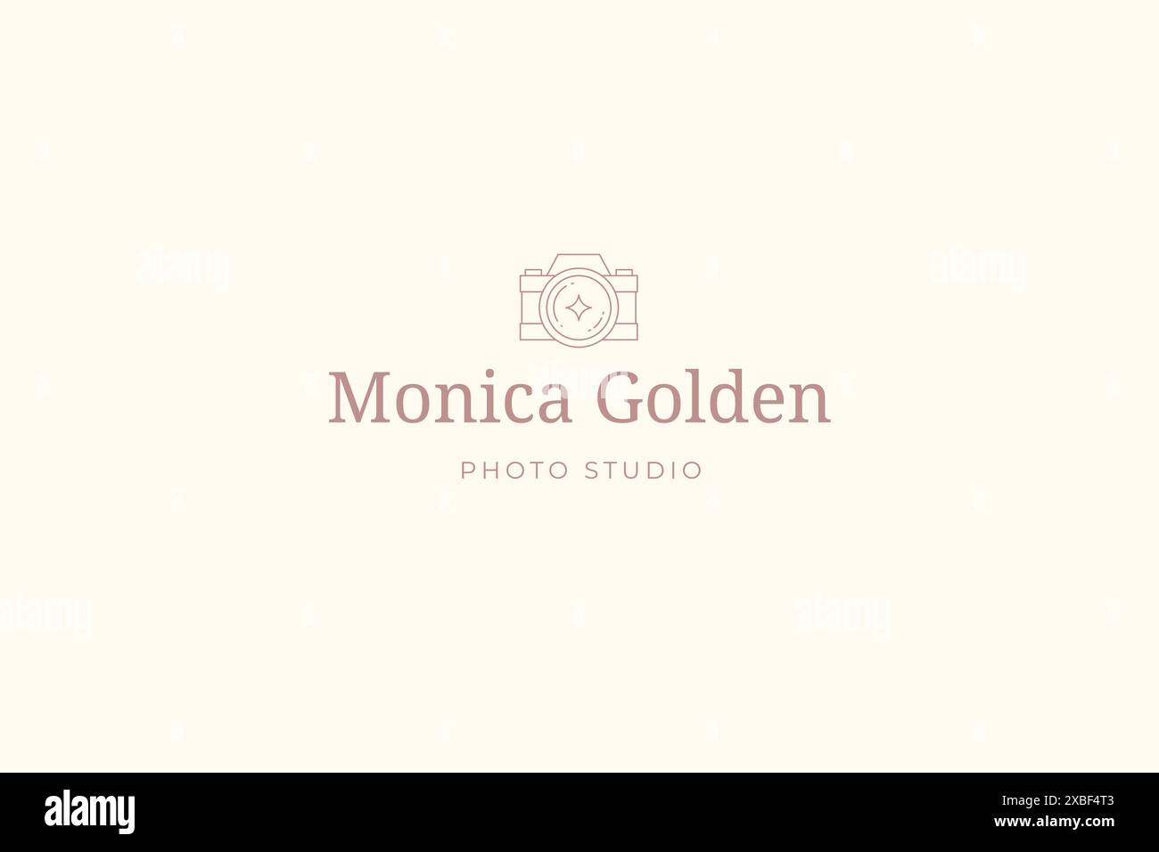 Monochrome simple line art camera photo video shooting logo template ...