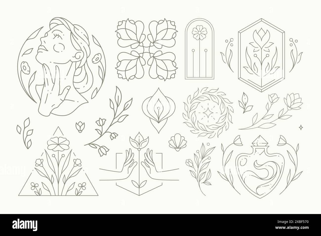 Fem logo design hi-res stock photography and images - Alamy