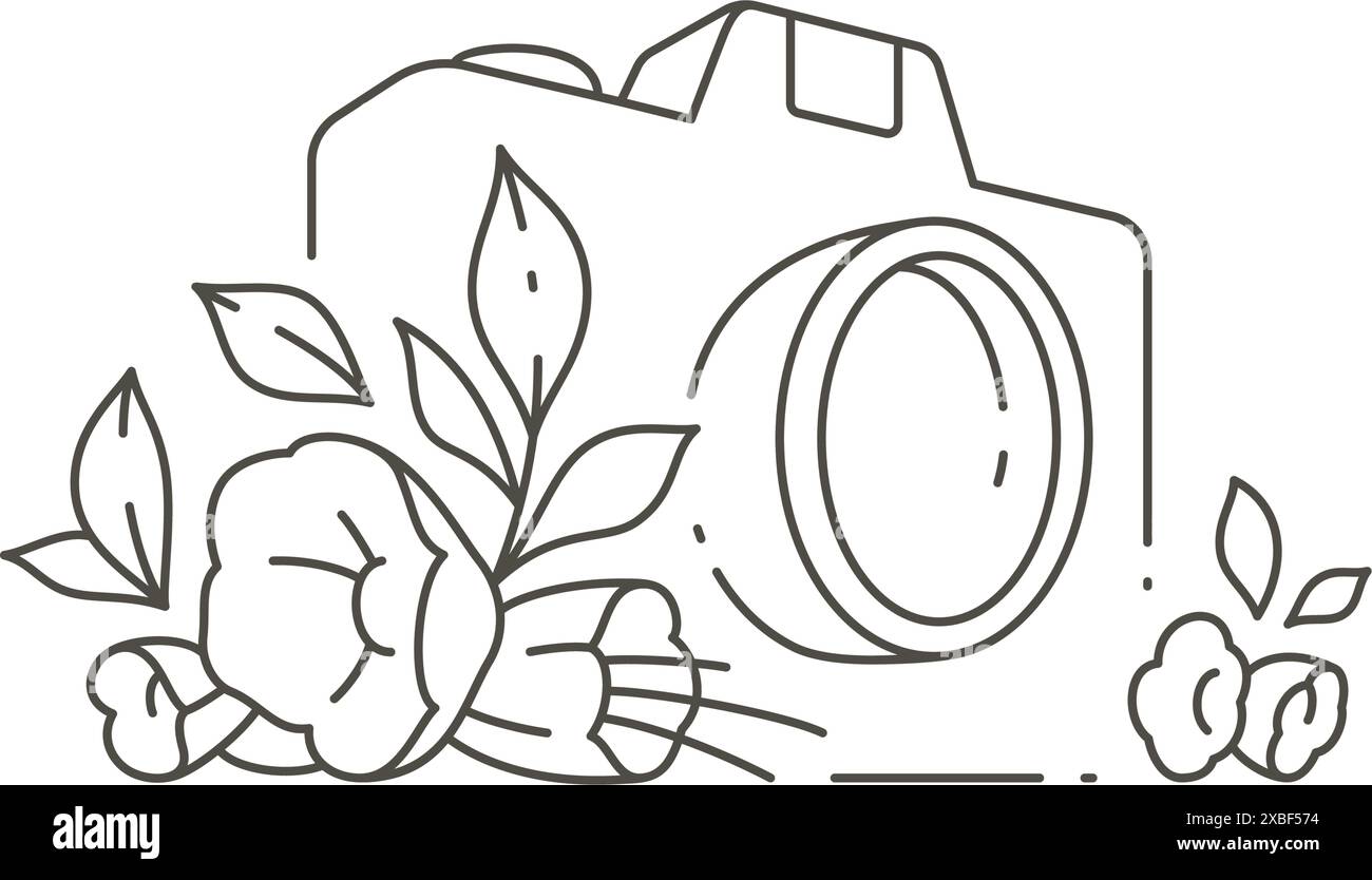 Female photographer flower Stock Vector Images - Alamy