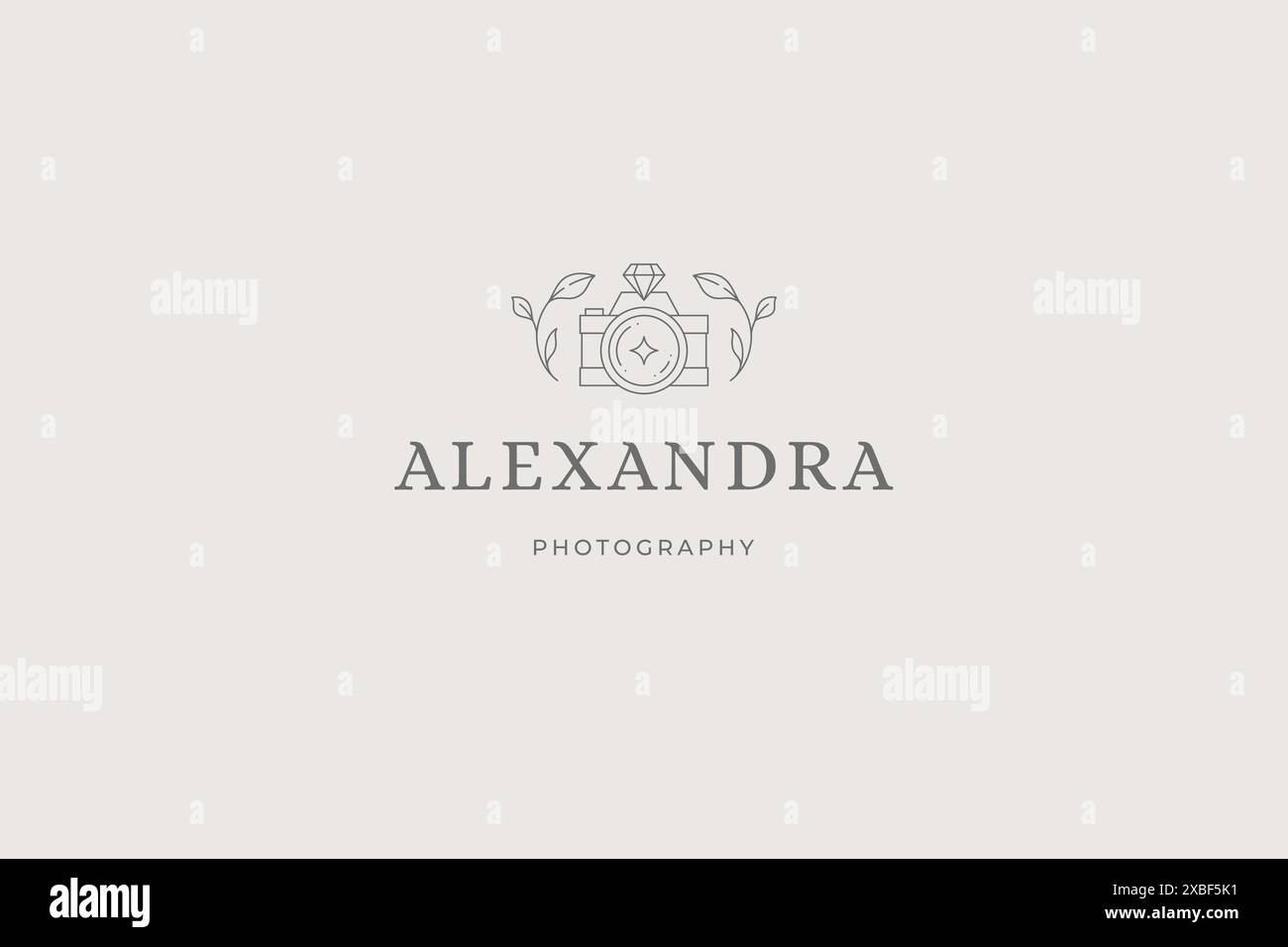 Minimalist premium feminine beauty blog emblem monochrome line art logo ...