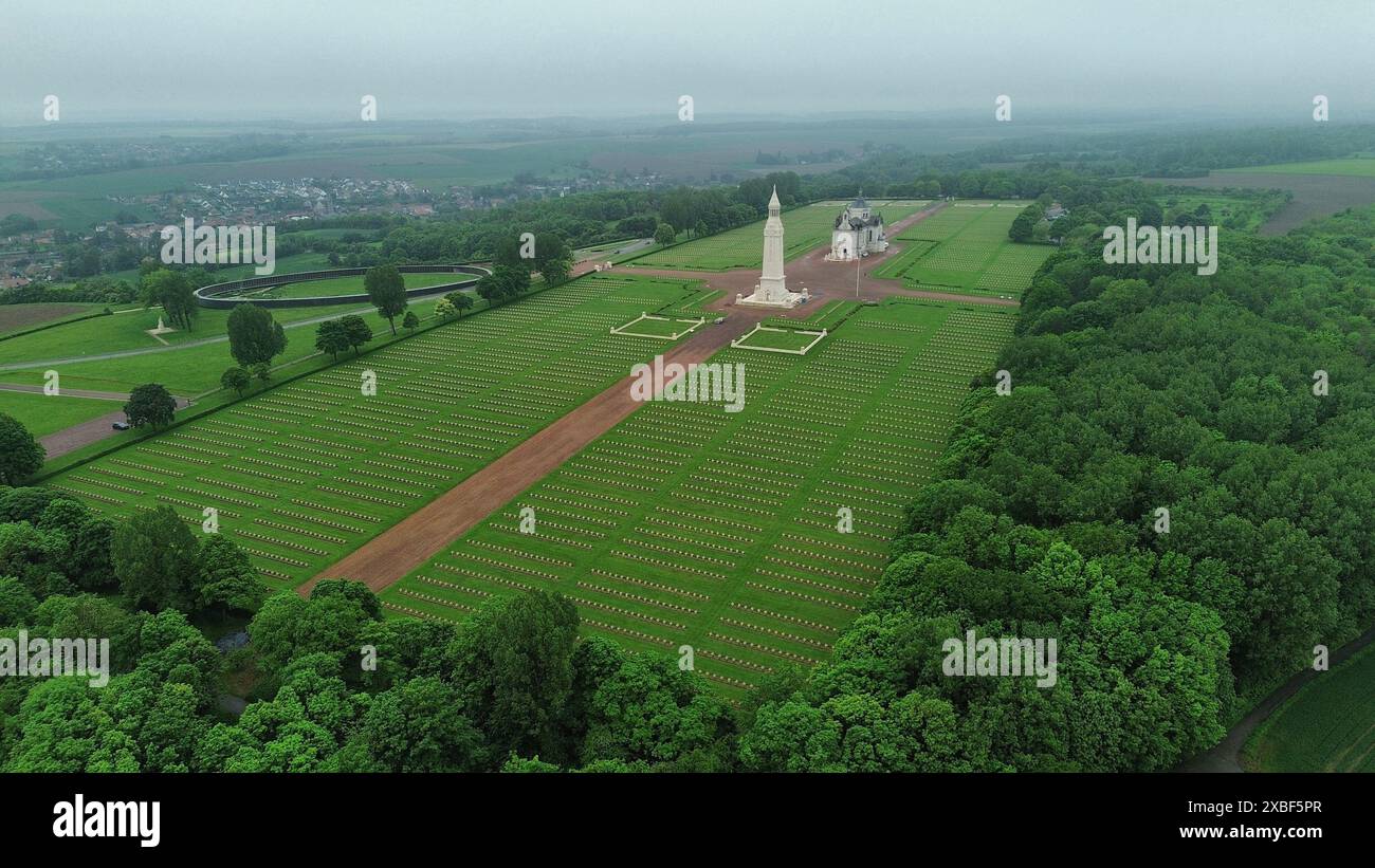 drone photo National Necropolis of Notre-Dame-de-Lorette France europe ...