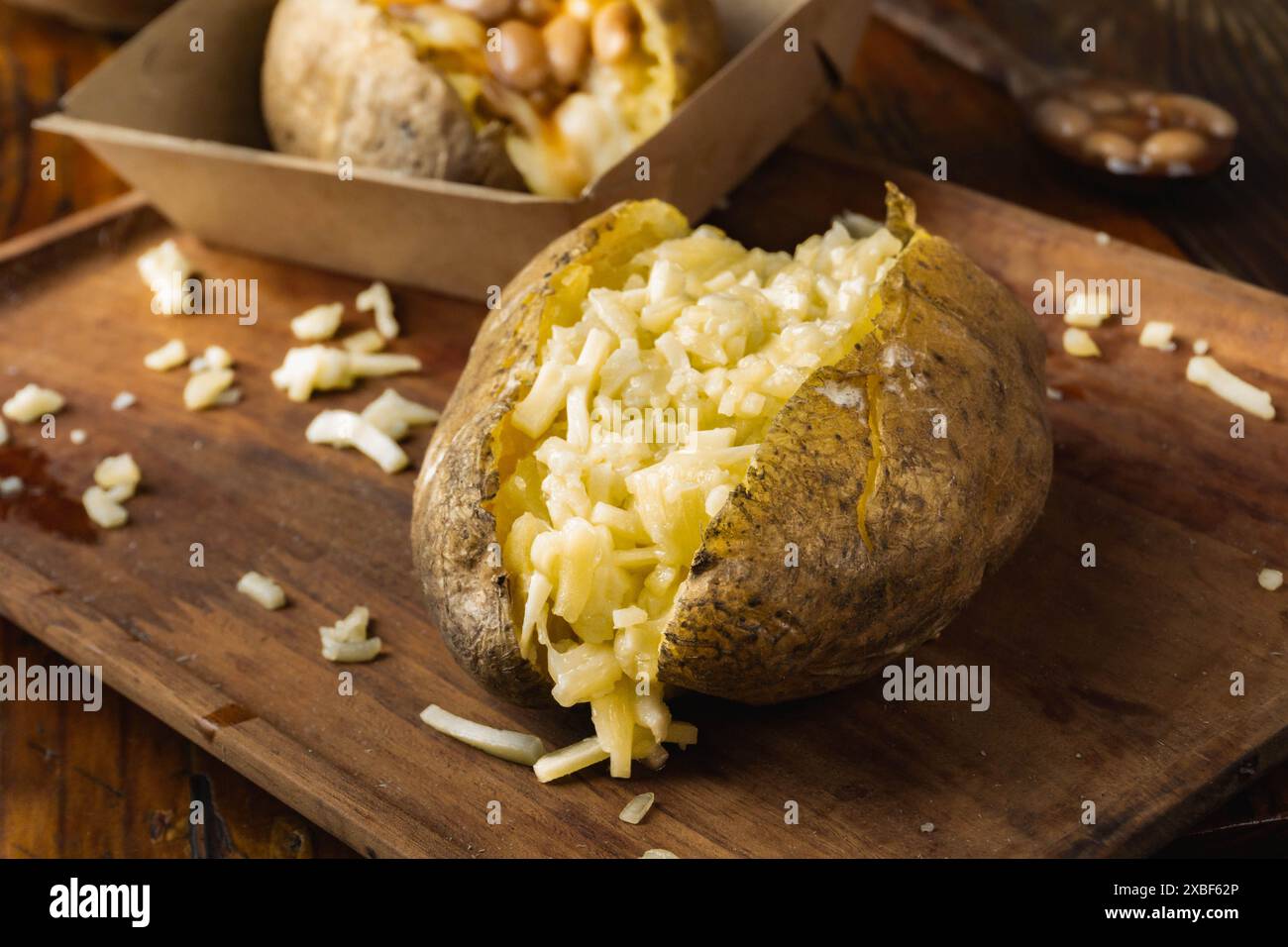 Creamy loaded baked potato hi-res stock photography and images - Alamy