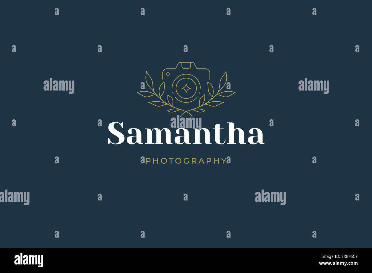 Simple professional photographer business card decorative design with ...