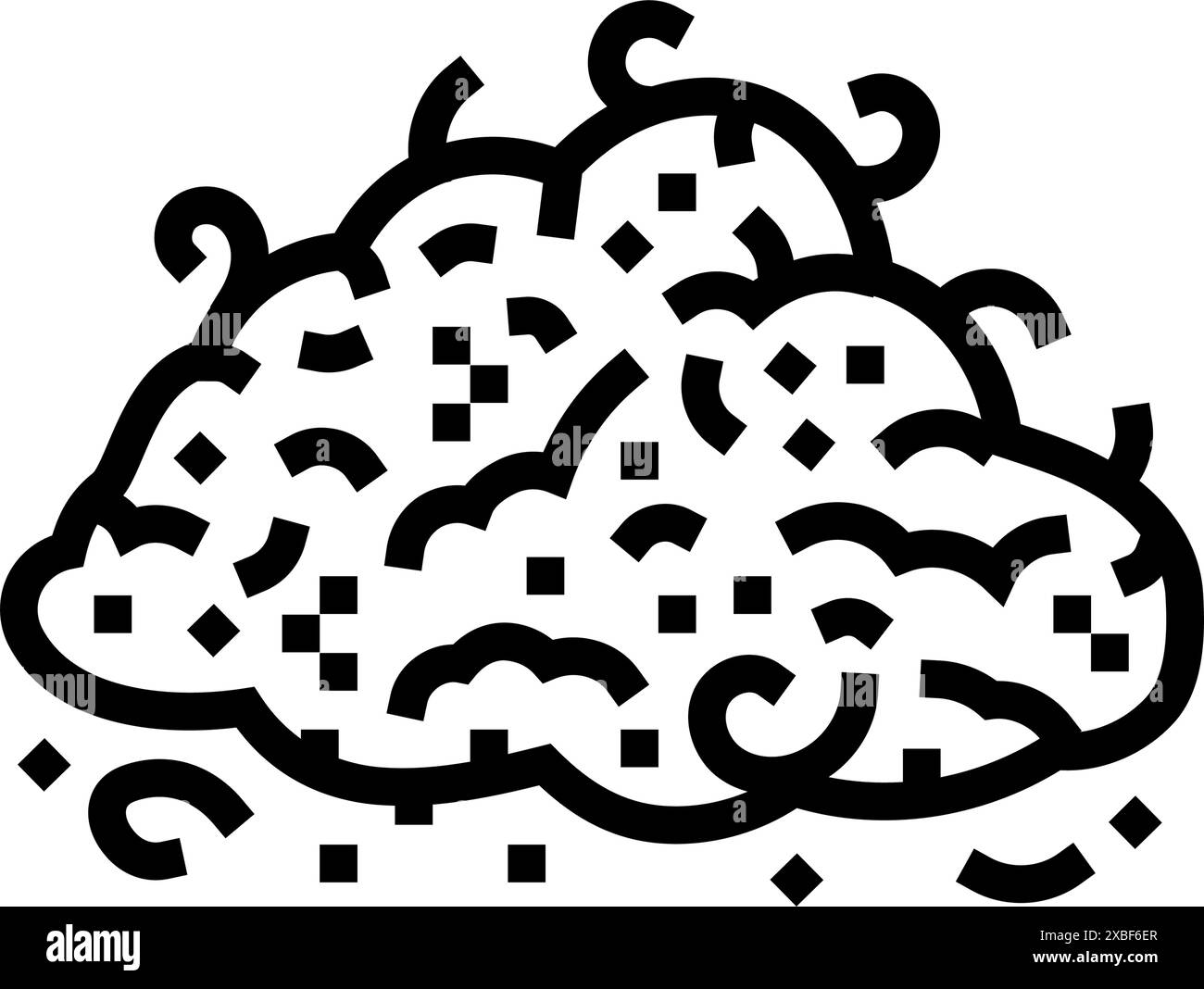 sawdust wood pellets line icon vector illustration Stock Vector Image ...