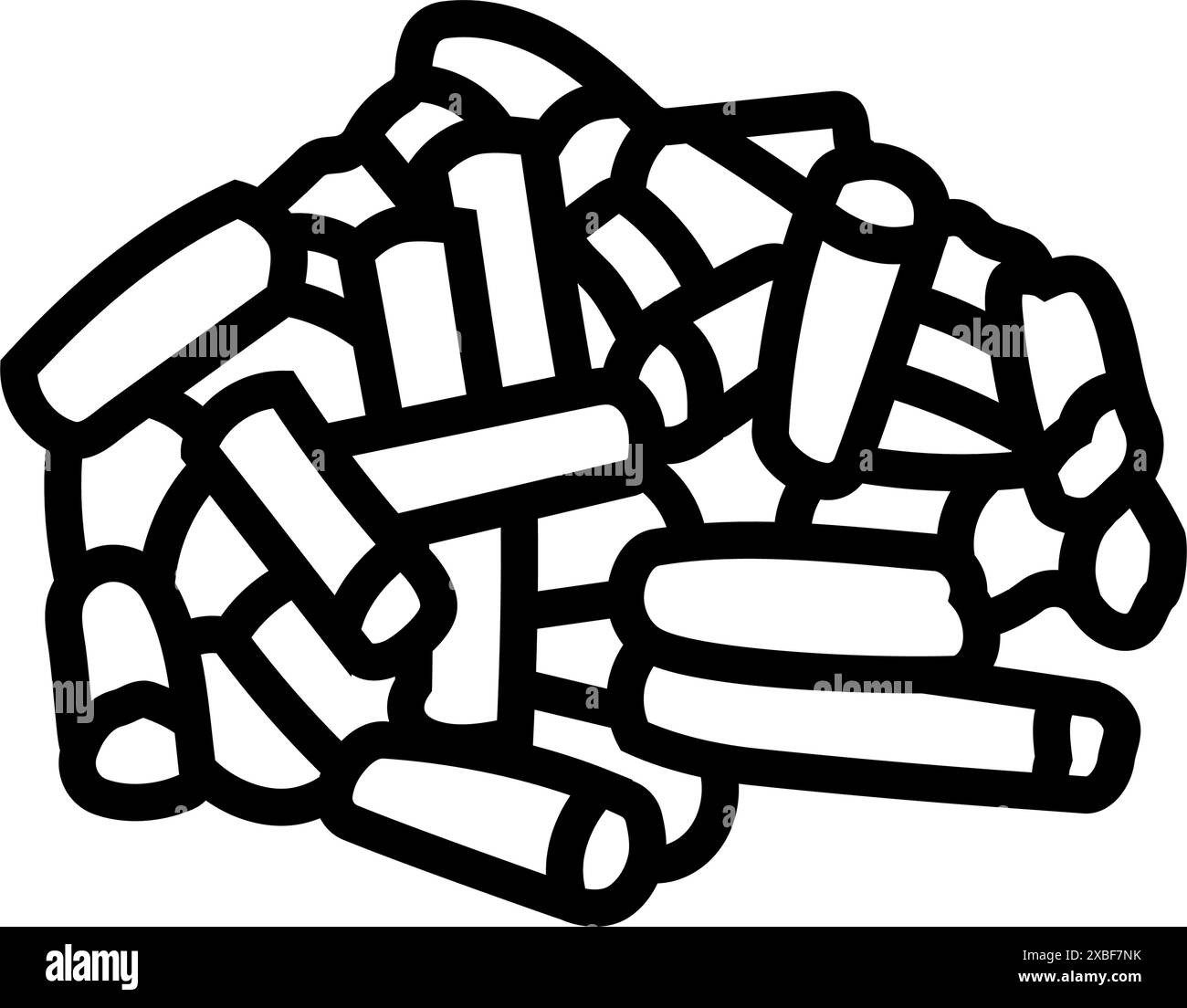 fuel wood pellets line icon vector illustration Stock Vector Image ...