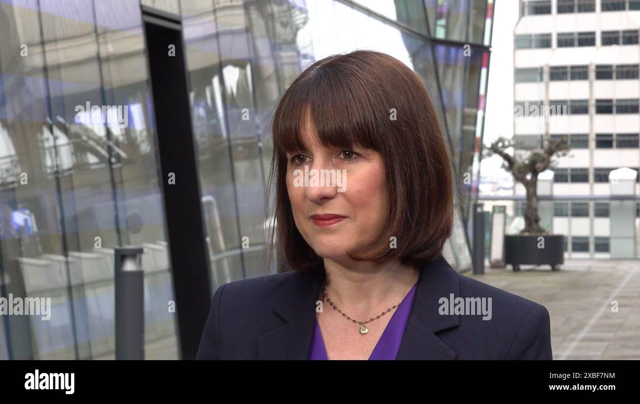 Screen grab taken from PA Video of shadow chancellor Rachel Reeves ...