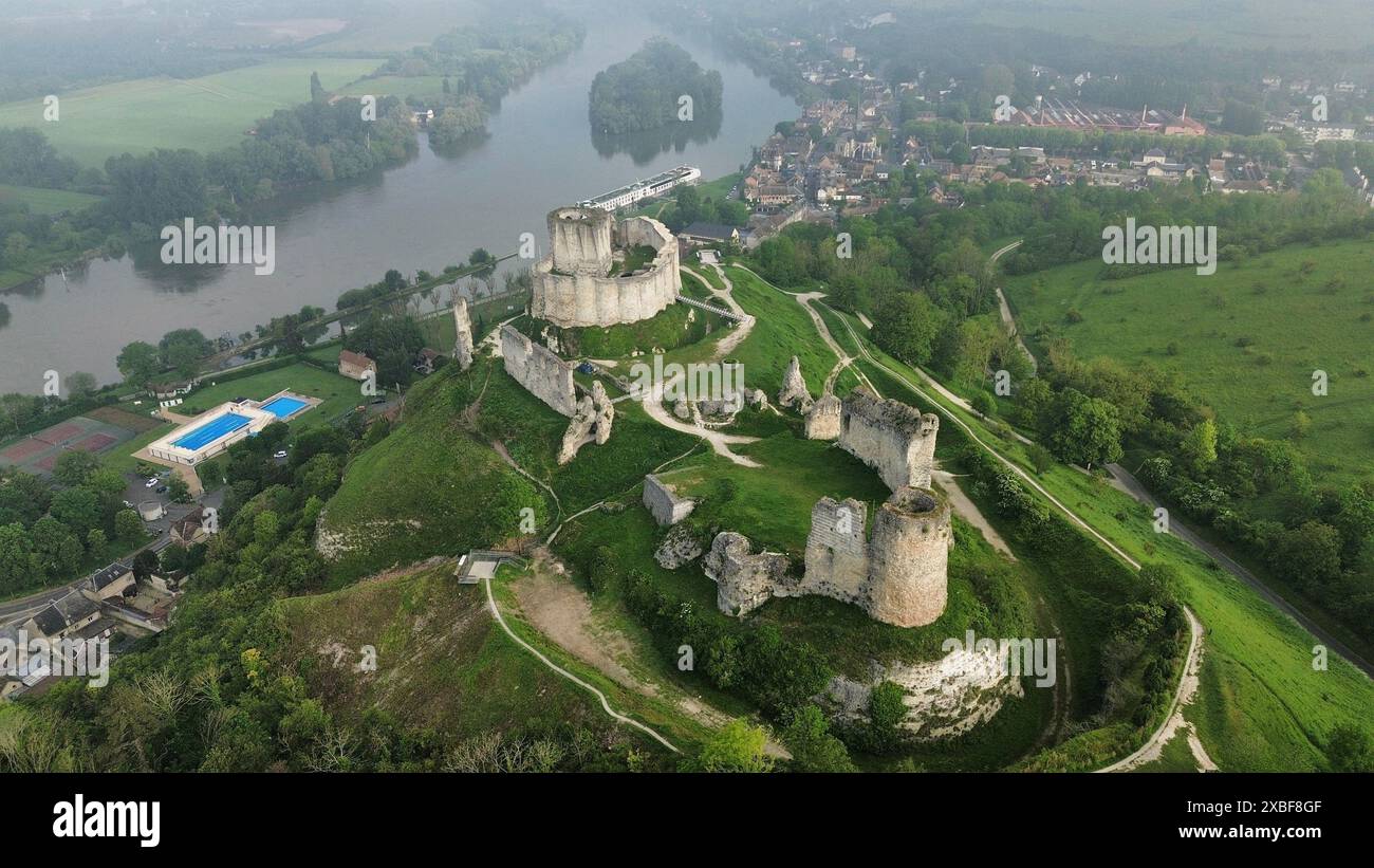 Chateau gaillard aerial hi-res stock photography and images - Alamy