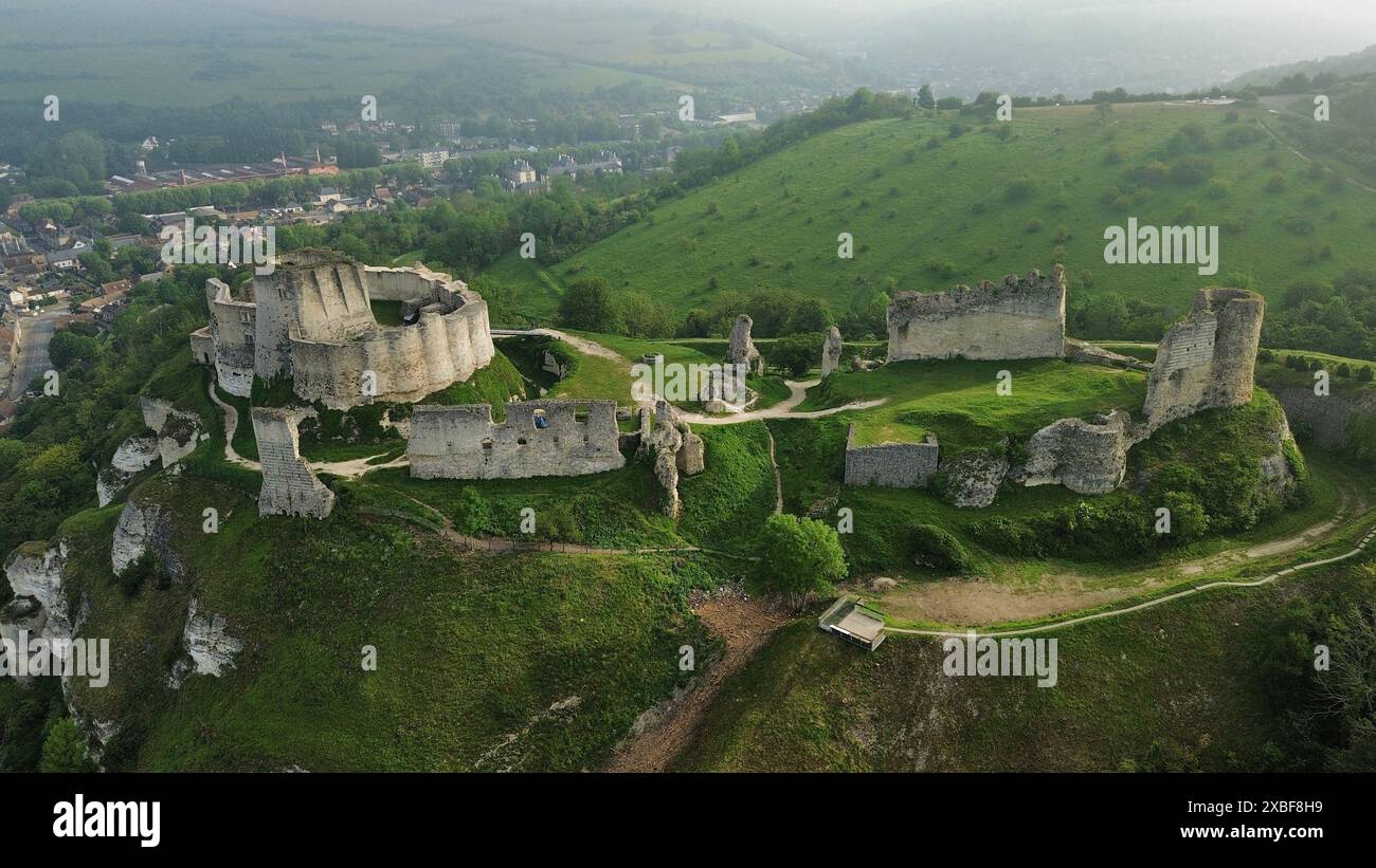 Chateau gaillard aerial hi-res stock photography and images - Alamy