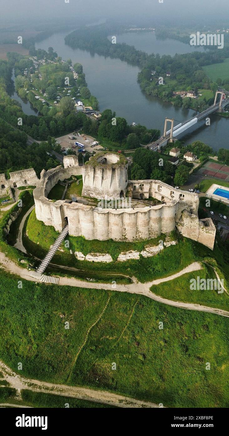 Chateau gaillard aerial hi-res stock photography and images - Alamy