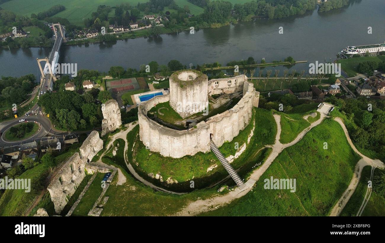 Chateau gaillard aerial hi-res stock photography and images - Alamy