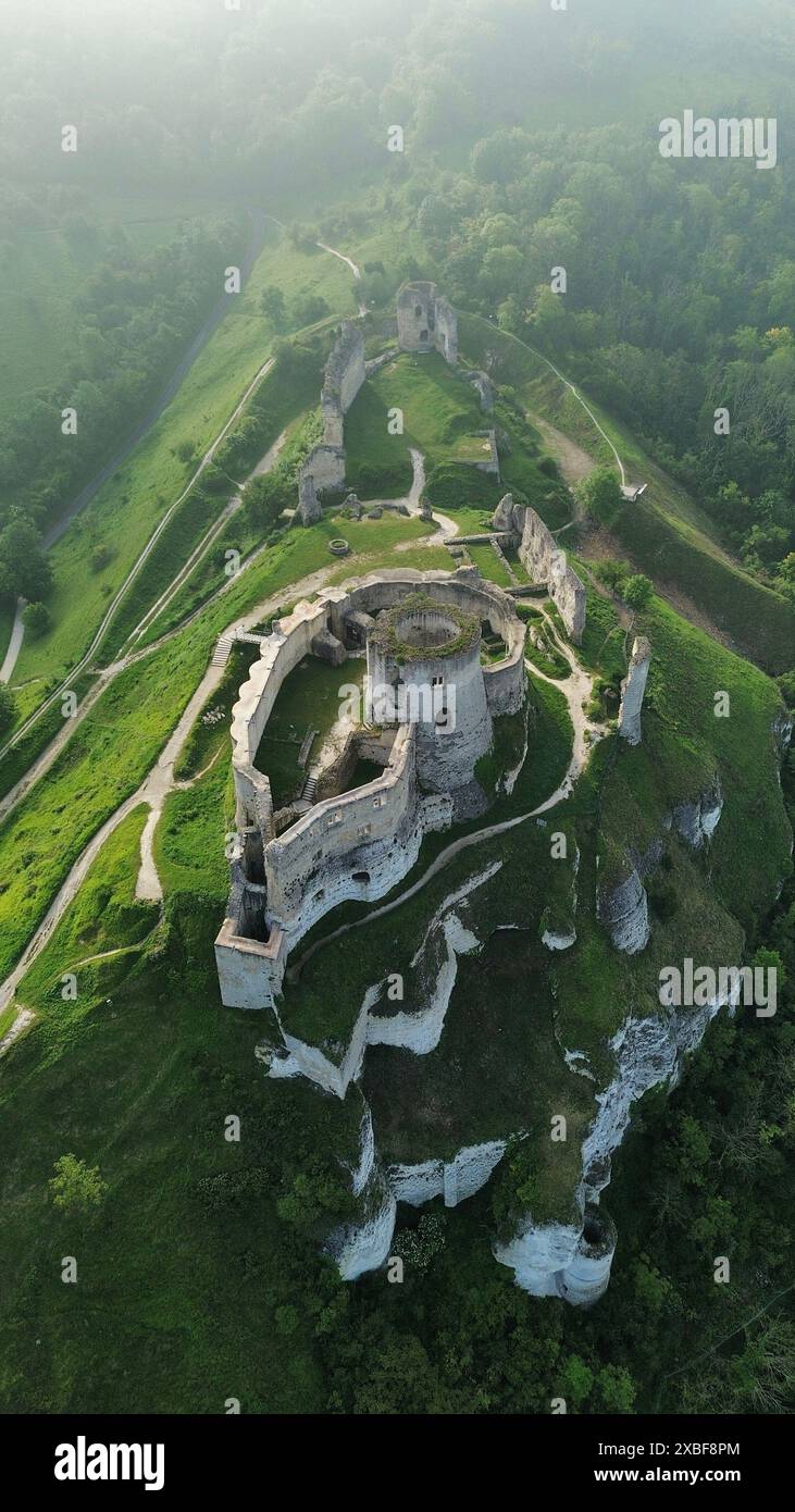 Chateau gaillard aerial hi-res stock photography and images - Alamy