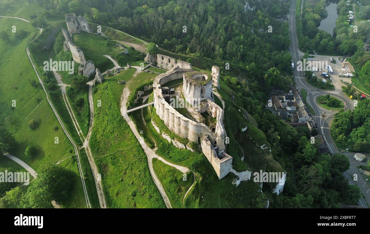 Chateau gaillard aerial hi-res stock photography and images - Alamy