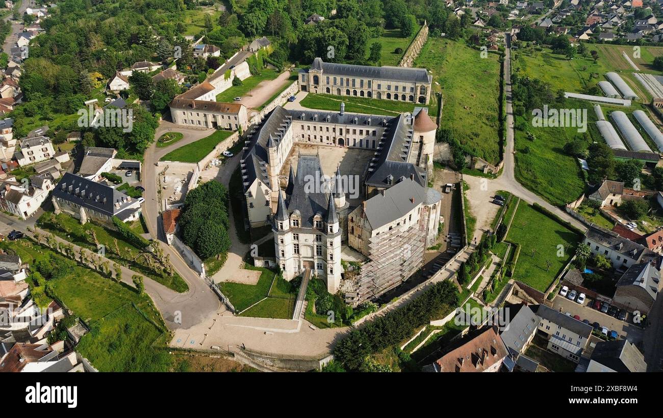 Gaillon castle aerial view hi-res stock photography and images - Alamy