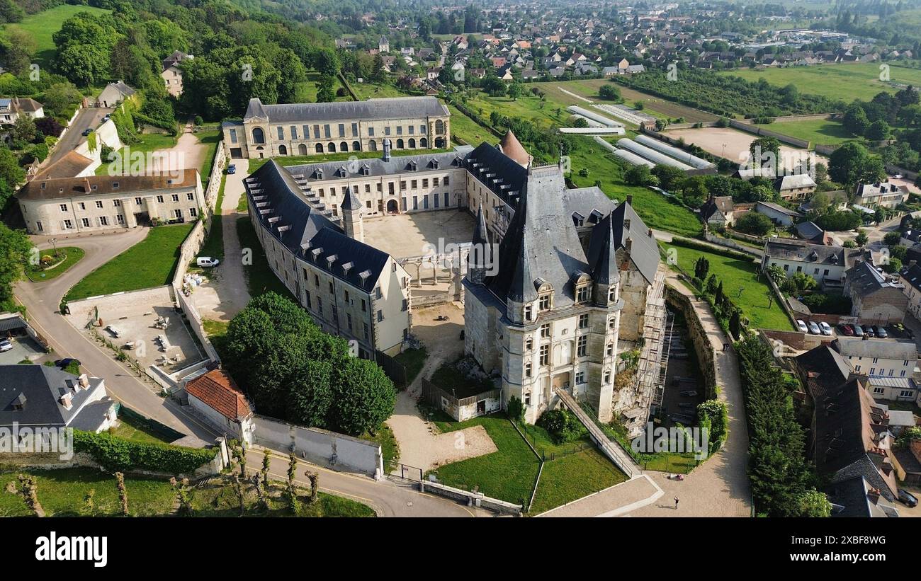 Gaillon castle aerial view hi-res stock photography and images - Alamy