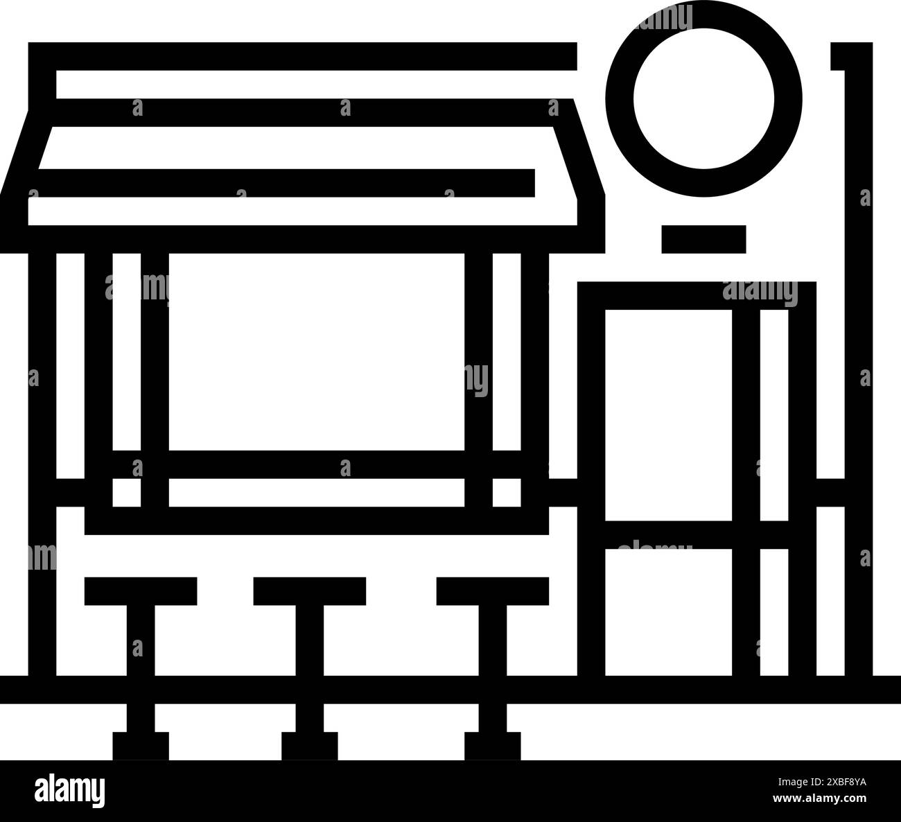 tapas bar street food cafe line icon vector illustration Stock Vector ...