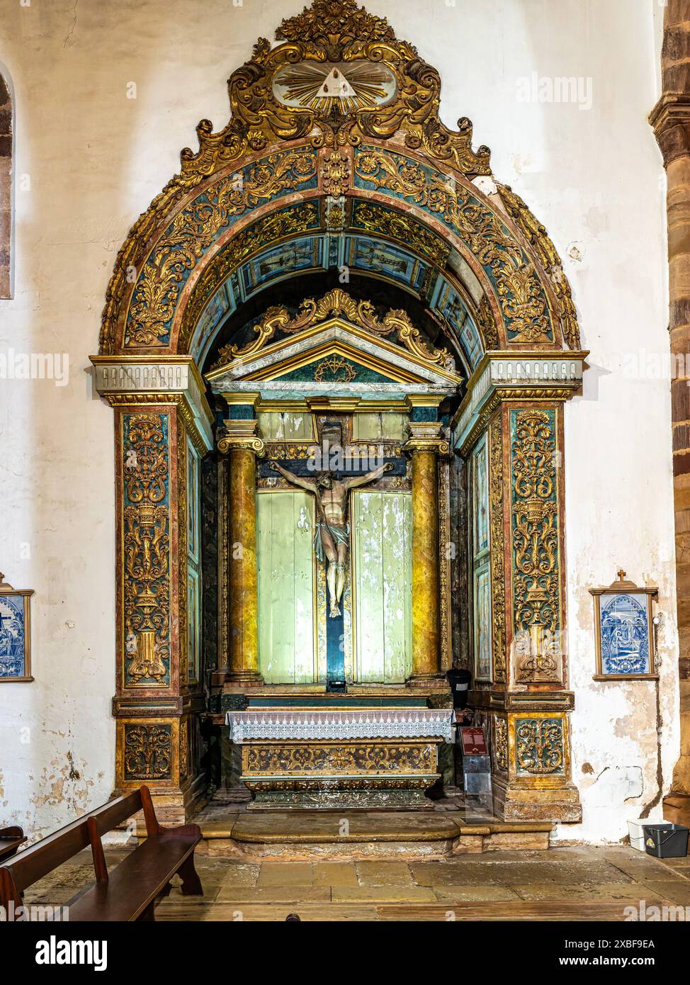 Interior of Catedral da Se, Se Cathedral at Silves, Portugal. Built in ...