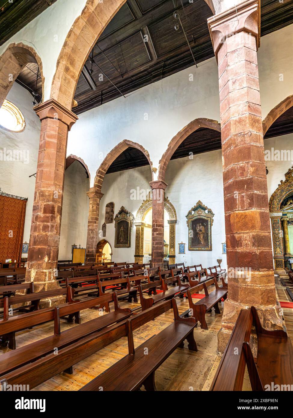Interior of Catedral da Se, Se Cathedral at Silves, Portugal. Built in ...