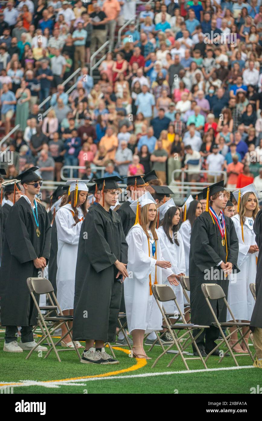 Fairless Hills, United States. 11th June, 2024. Graduates march into ...