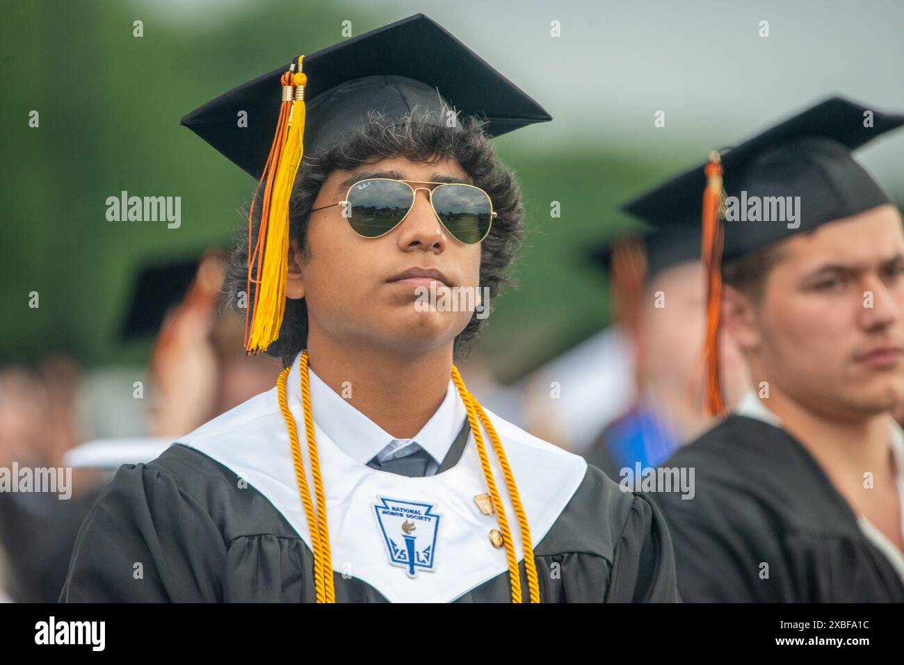 Fairless Hills, United States. 11th June, 2024. Graduates march into ...