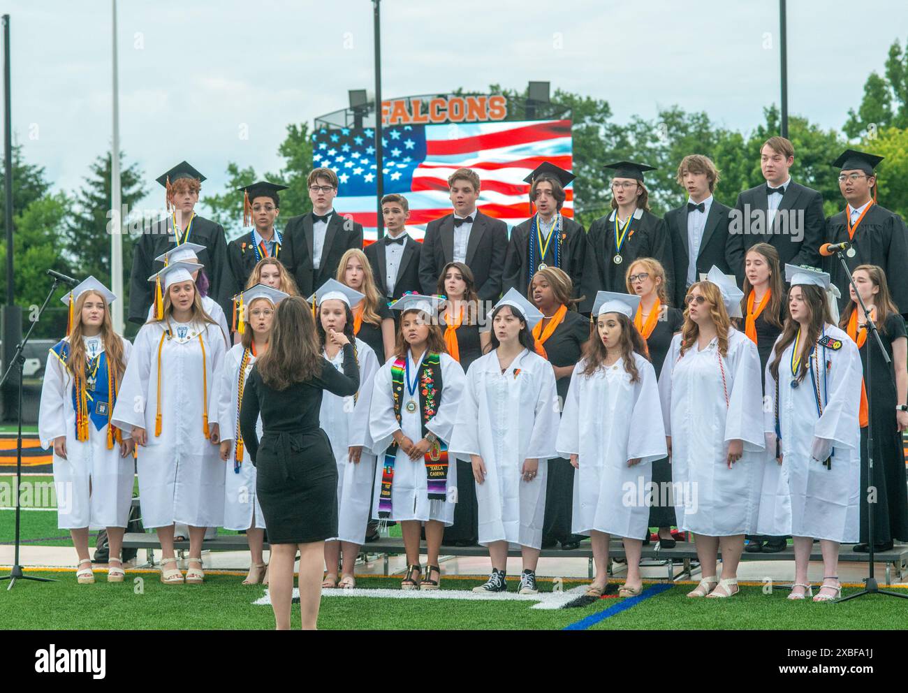 Fairless Hills, United States. 11th June, 2024. Graduates march into ...