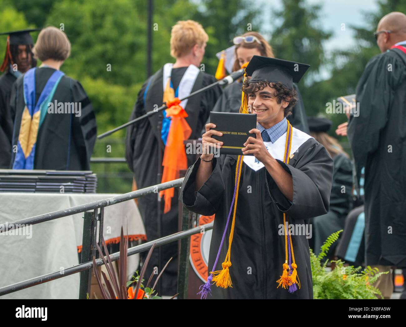 Fairless Hills, United States. 11th June, 2024. Graduates march into ...