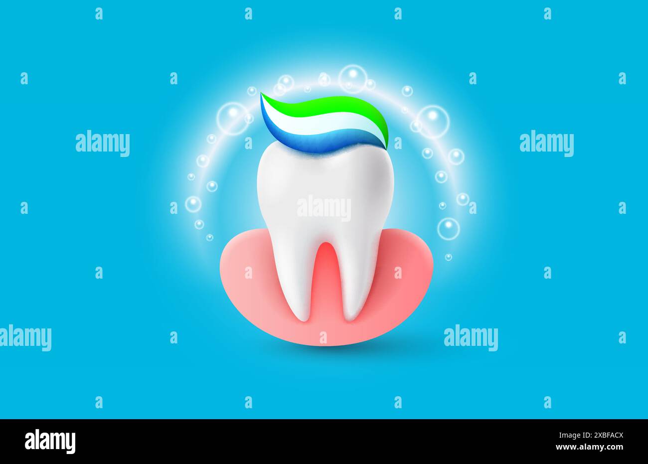 Toothpaste, teeth cleaning, protection against caries Stock Vector ...
