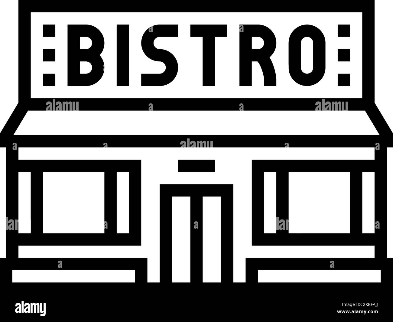 bistro street food cafe line icon vector illustration Stock Vector ...