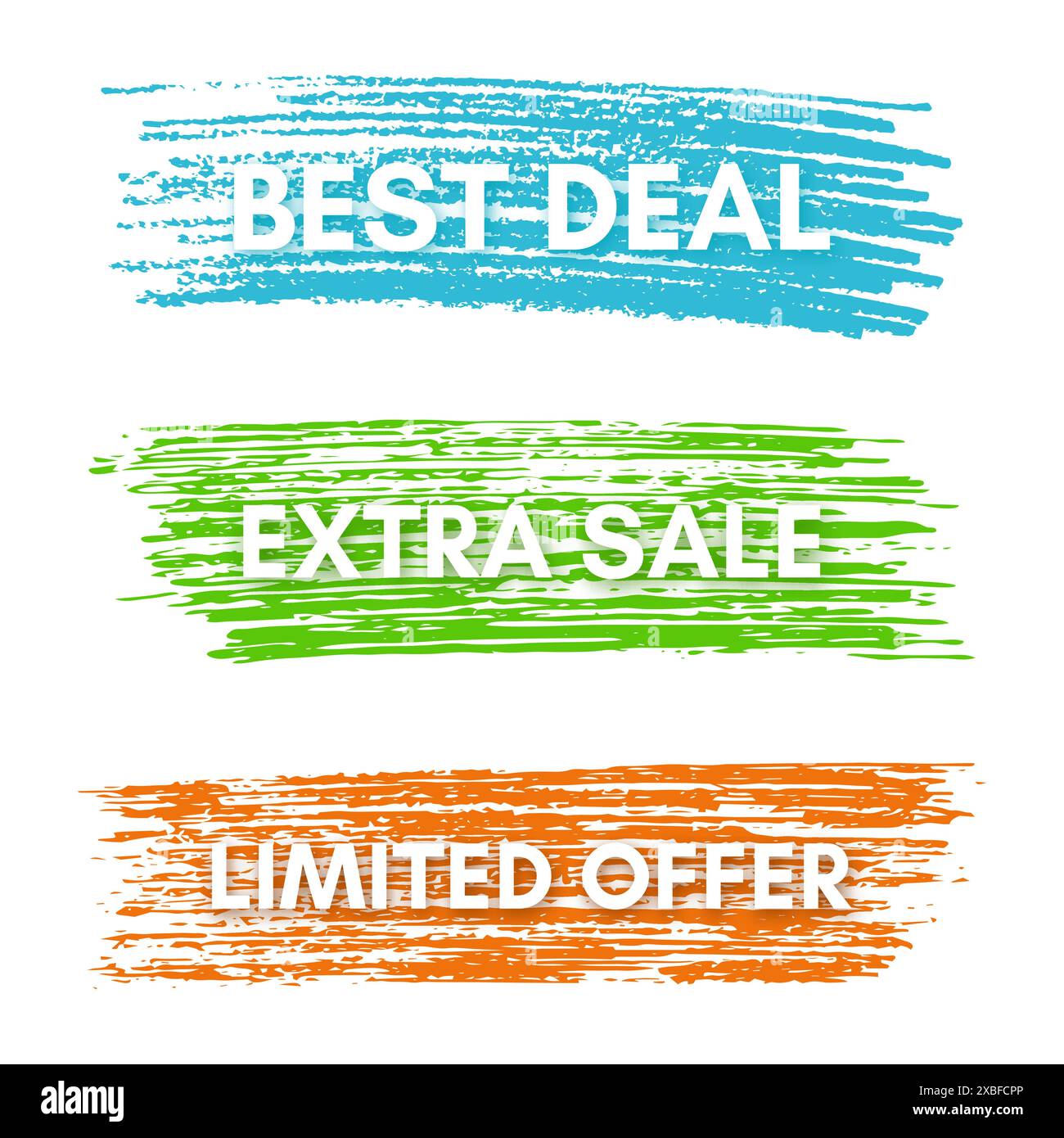 Best Deal, Extra Sale, Limited Offer. Set of three sale banners on the ...