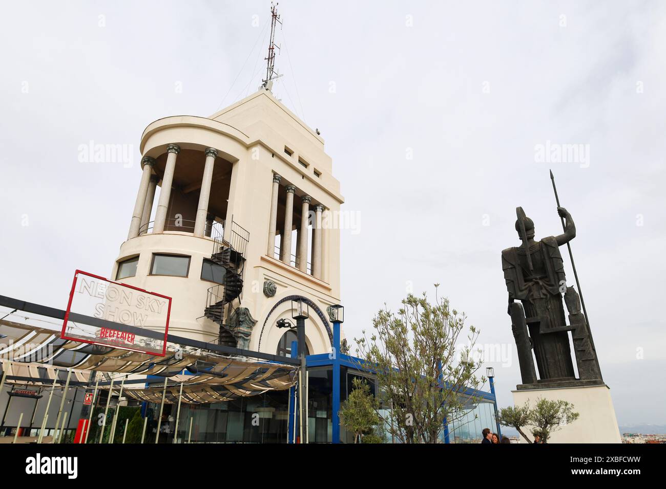 Madrid, Spain- April 8, 2024: Azotea rooftop cafe in Circulo de Bellas ...