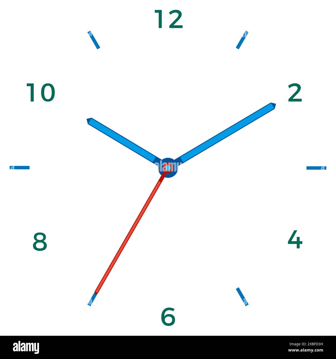 Vector illustration of mechanical clock. Clock face on white background ...