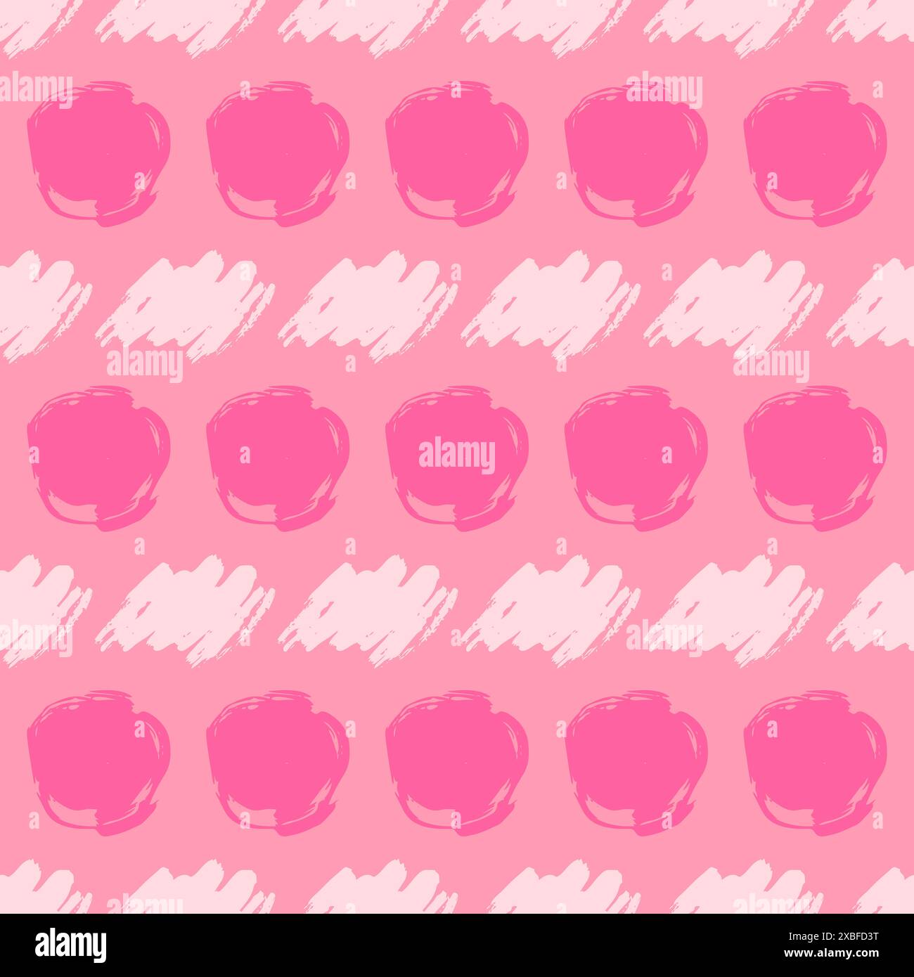 Seamless pattern with pink hand drawn scribble smear on pink background ...