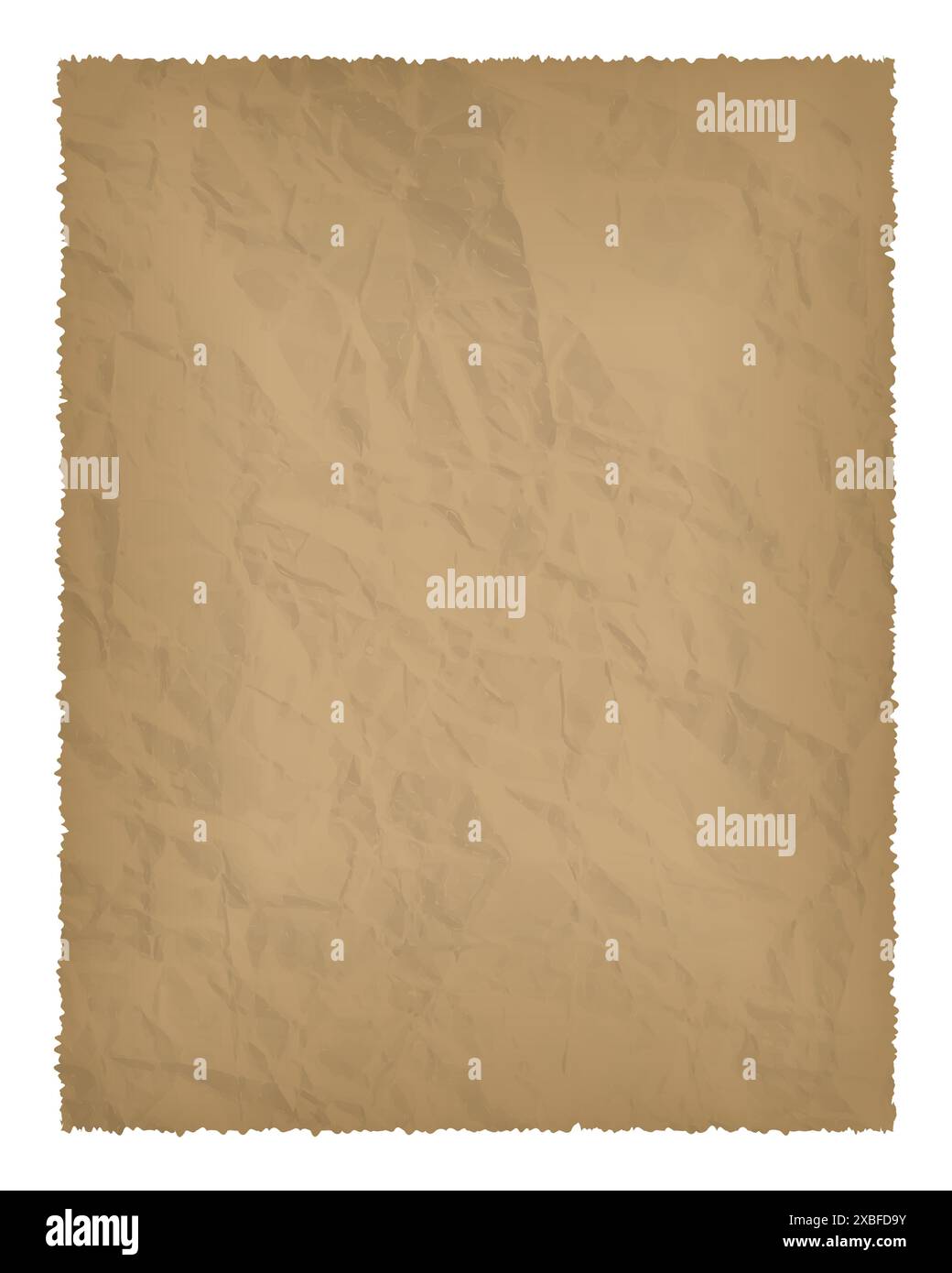 Old paper with burnt edges isolated on white background with place for ...