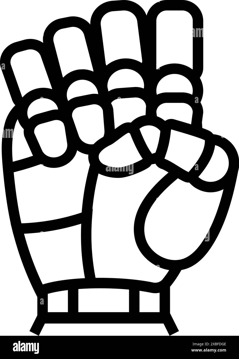 fist robot hand gesture line icon vector illustration Stock Vector ...