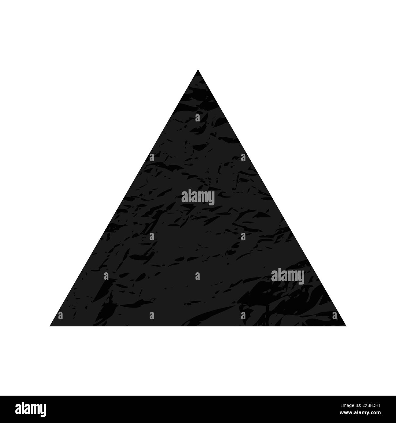 Scratched triangle. Dark figure with distressed grunge texture isolated ...