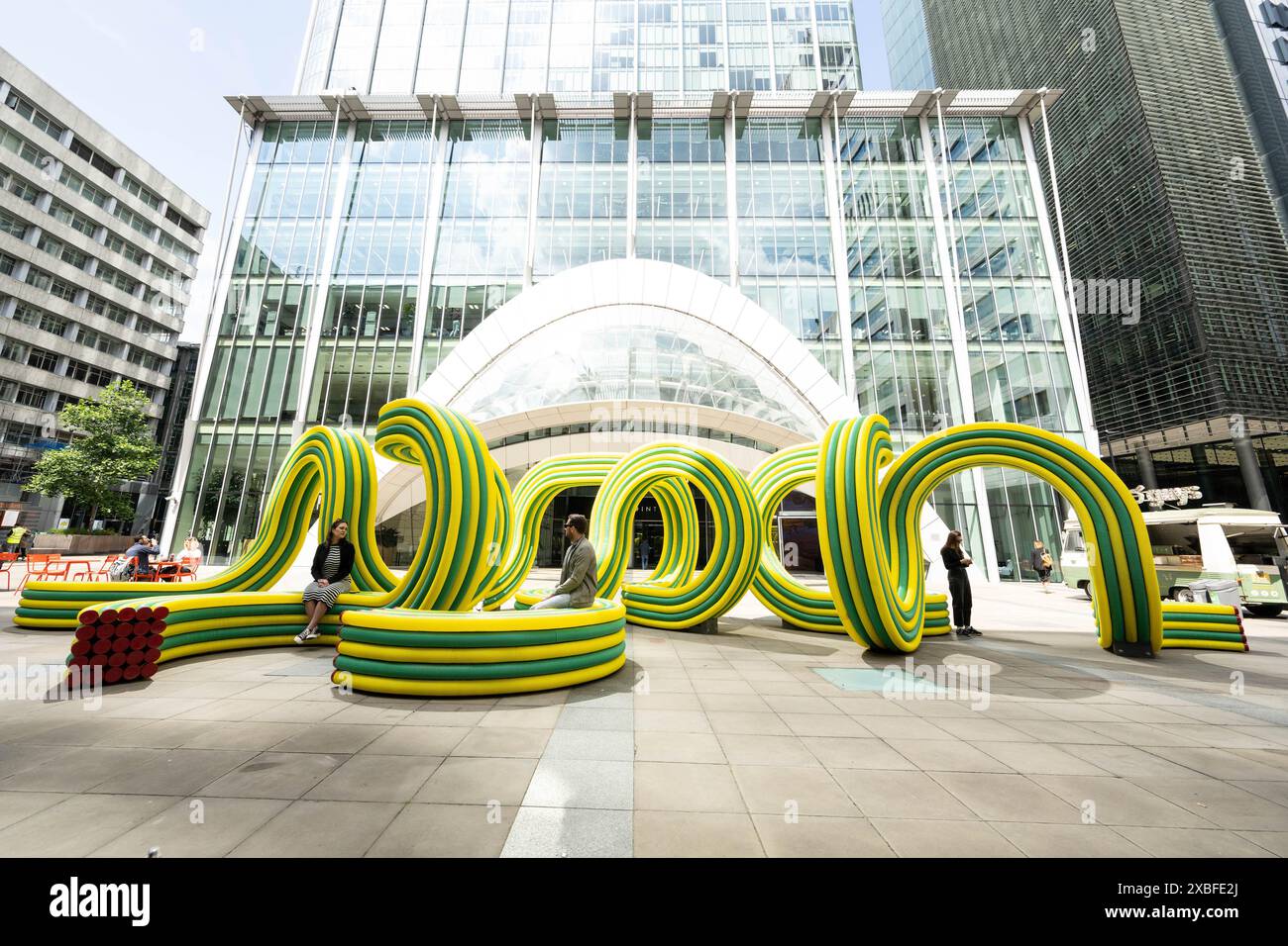 EDITORIAL USE ONLY "Squiggle" by NEON, a pavilion located at Citypoint ...