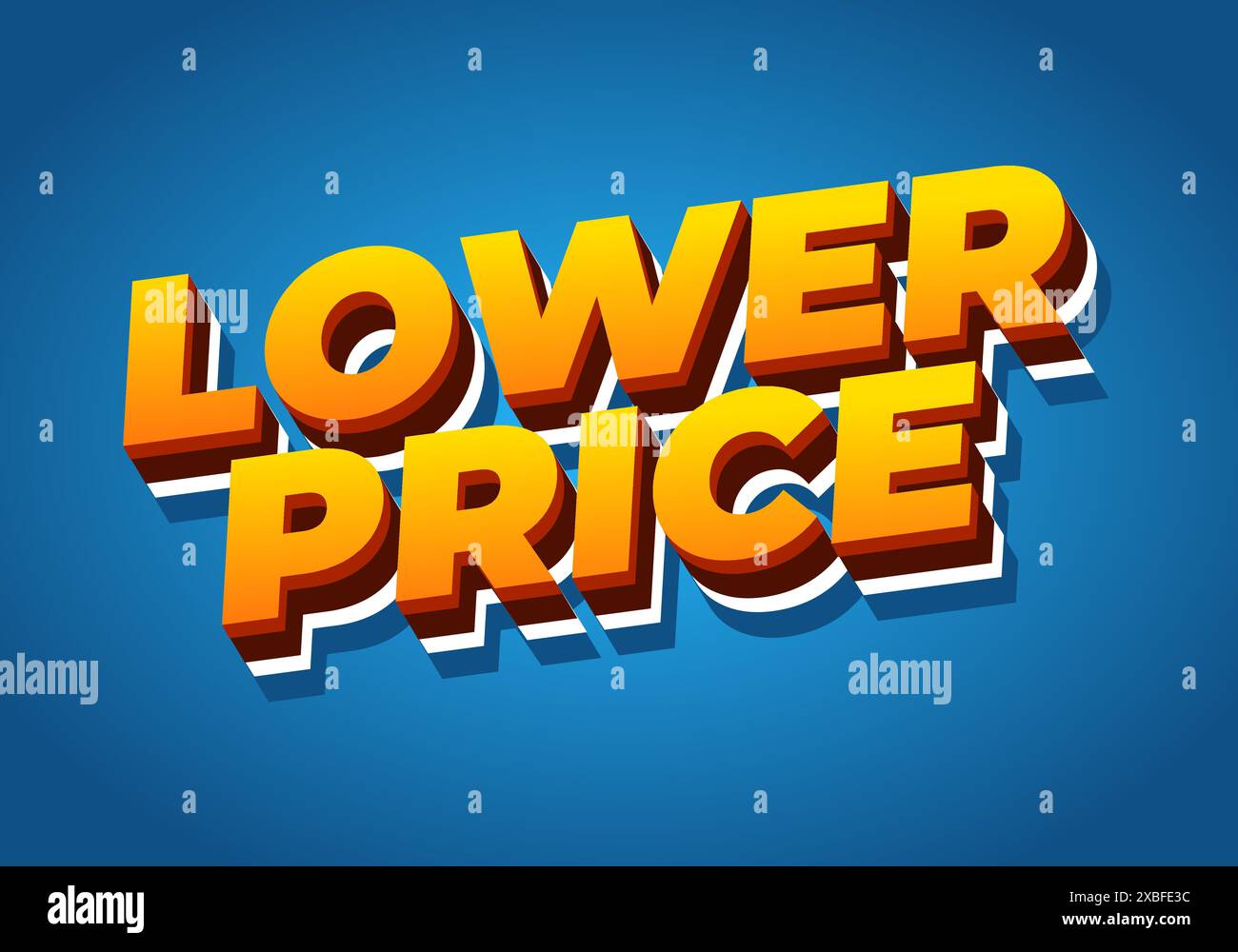 Lower price. Text effect design in 3D look with good colors Stock ...